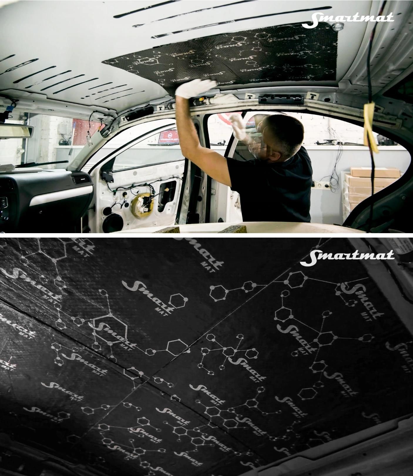 MATA WYGŁUSZAJĄCA BUTYLOWA SAMOCHODOWA ROLKA 2MM SMARTMAT MATA BUTYLOWA ORANGE 2MM 400X50CM 2M2 ...