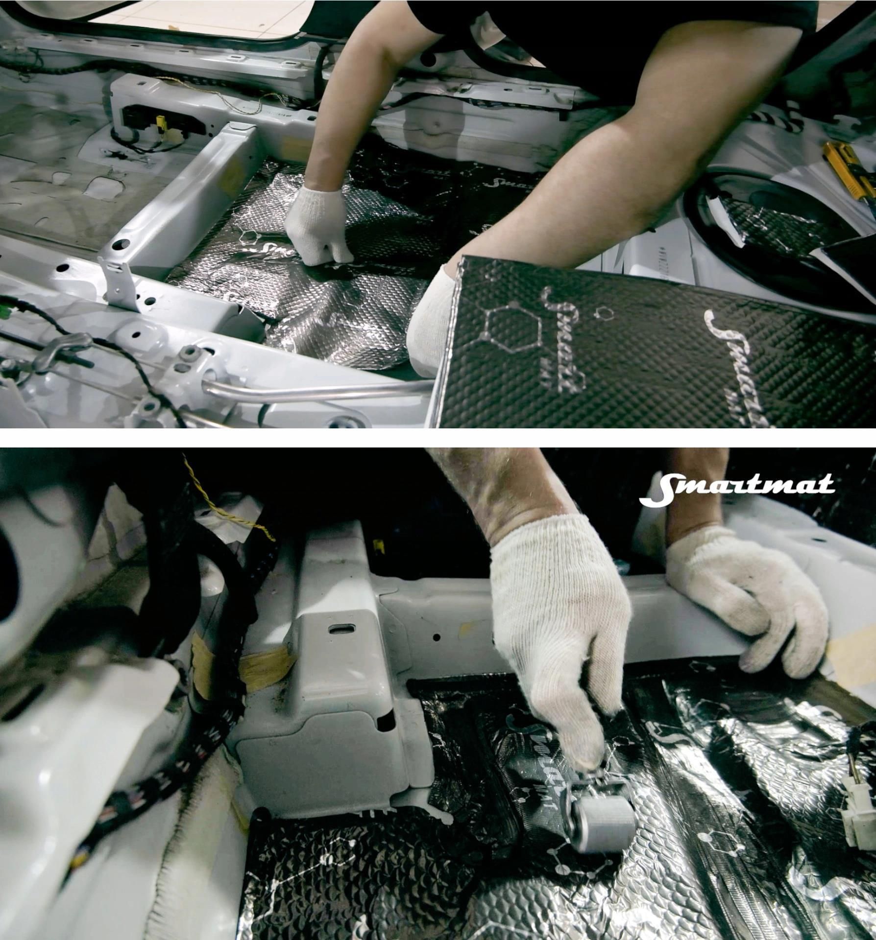 MATA WYGŁUSZAJĄCA BUTYLOWA SAMOCHODOWA ROLKA 2MM SMARTMAT MATA BUTYLOWA ORANGE 2MM 400X50CM 2M2 ...