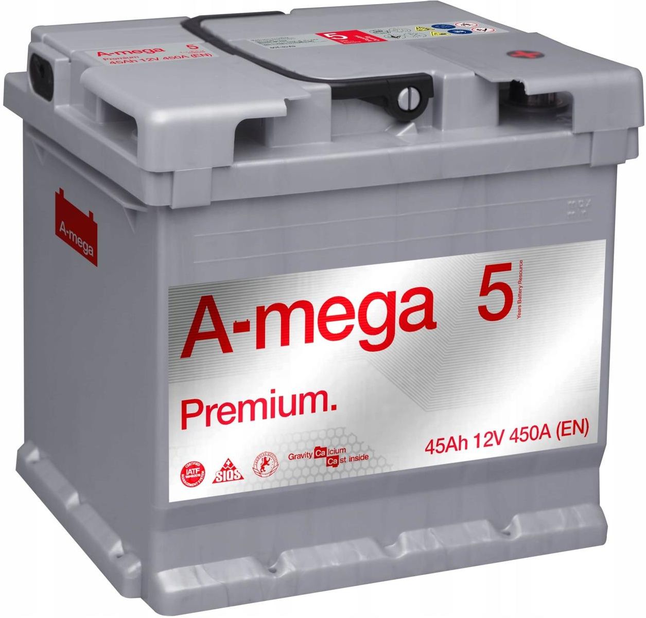 Megatex Akumulator Amega Premium M5 12V 45Ah 450A 6CT-45-A3 - Opinie i ...