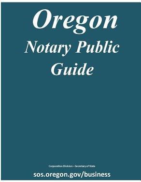 Oregon Notary Public Guide (Secretary of State Oregon) - Literatura ...
