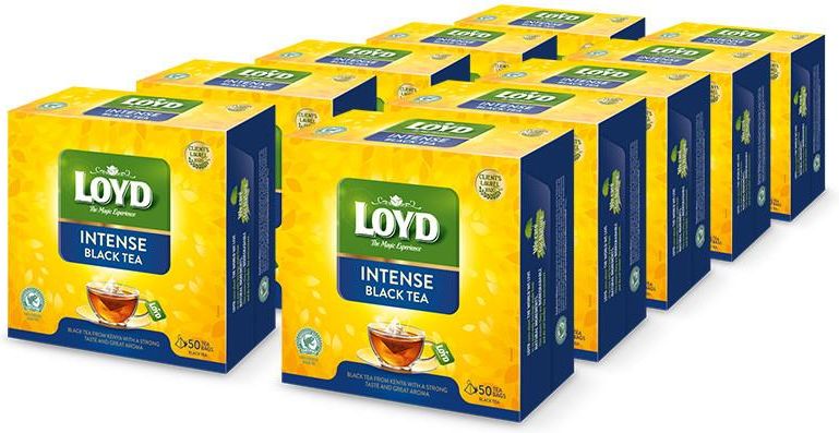 Herbata Zestaw 10 x Herbata czarna LOYD Intense Black Tea 50 torebek ...