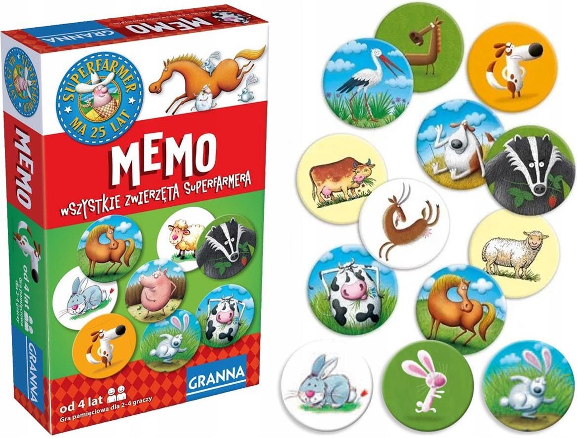 Granna Memo Wszystkie zwierzęta Superfarmera - Gra dla dziecka - Ceny i ...