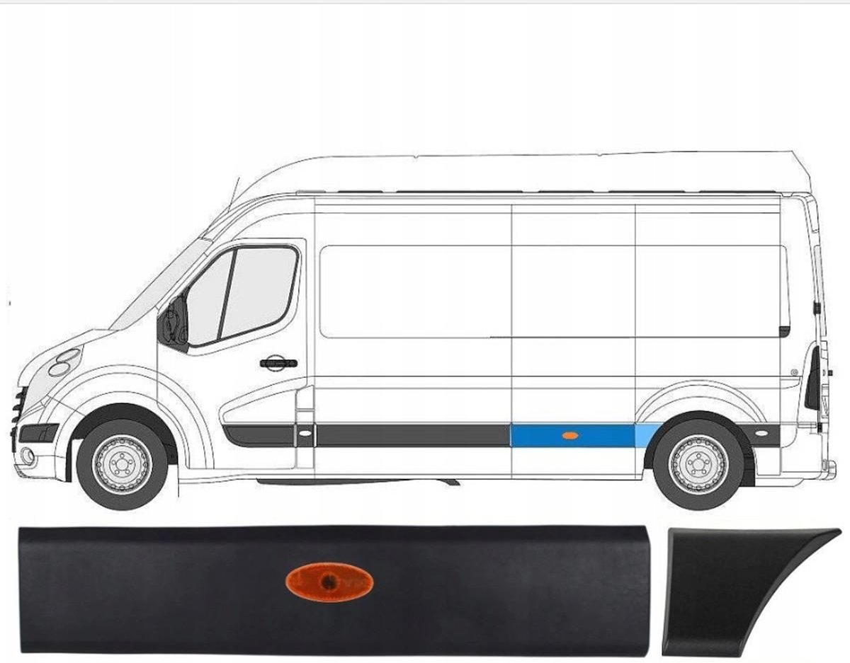 Master Movano 10- Listwa Listwy + Lampa Obrysowa L 768F20003R; 60N10043 ...