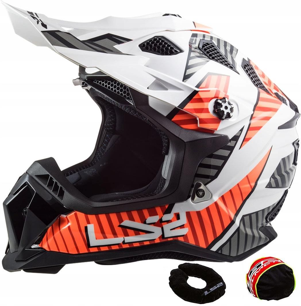 Kask motocyklowy LS2 KASK MX700 SUBVERTER EVO ASTRO WHITE ORA. 3XL ...