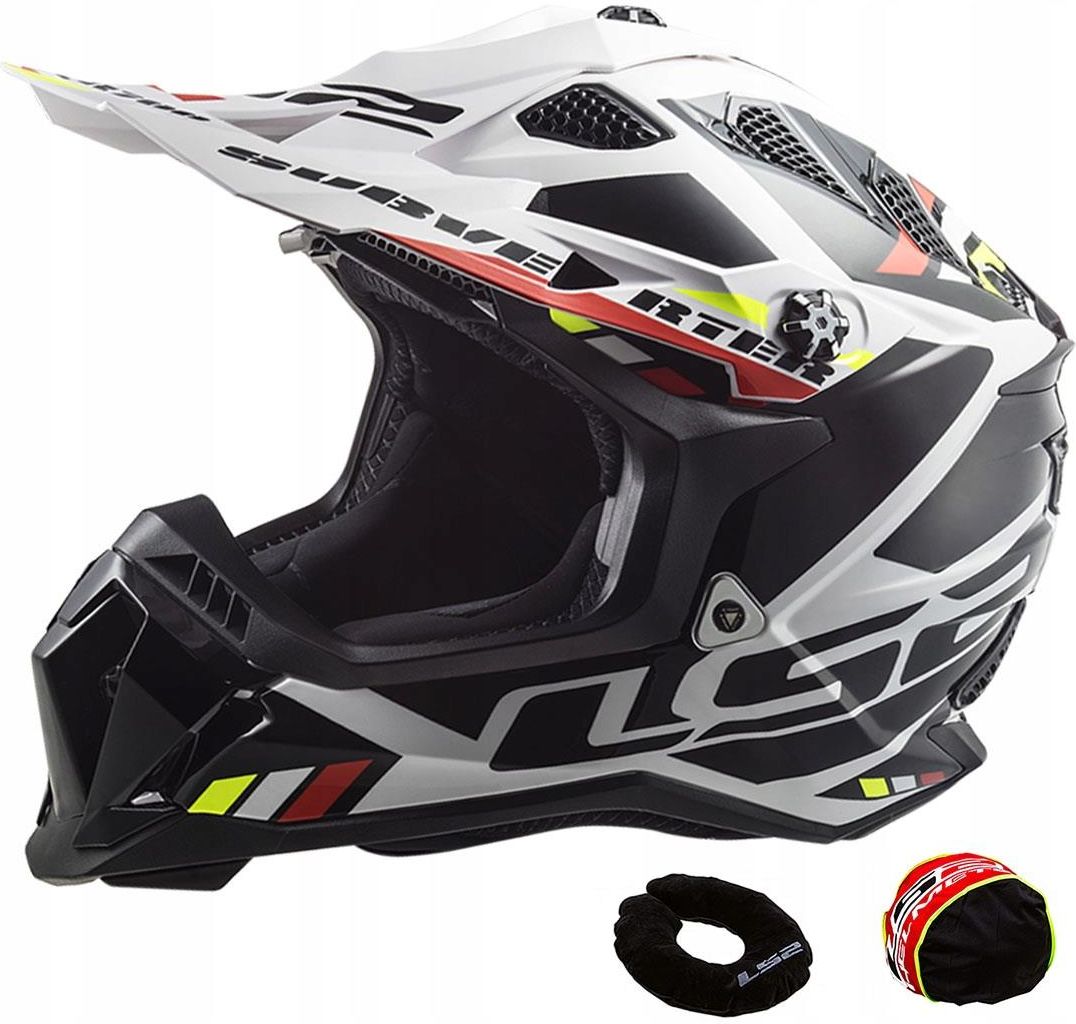 Kask motocyklowy LS2 KASK MX700 SUBVERTER EVO STOMP WHITE BLACK XL ...