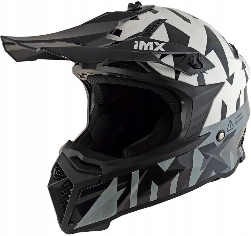 Kask motocyklowy Imx Fmx-02 Black/White/Grey/Graphic - Opinie i ceny na ...