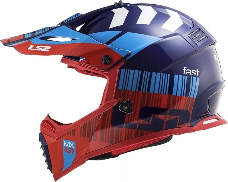 Kask motocyklowy Ls2 Mx437 Fast Evo Xcode Red Blue - Opinie i ceny na Ceneo.pl