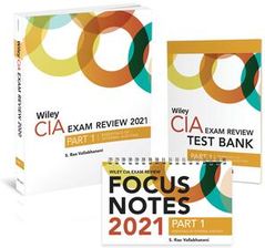 Wiley CIA Exam Review 2021 + Test Bank + Focus Notes (Vallabhaneni S ...