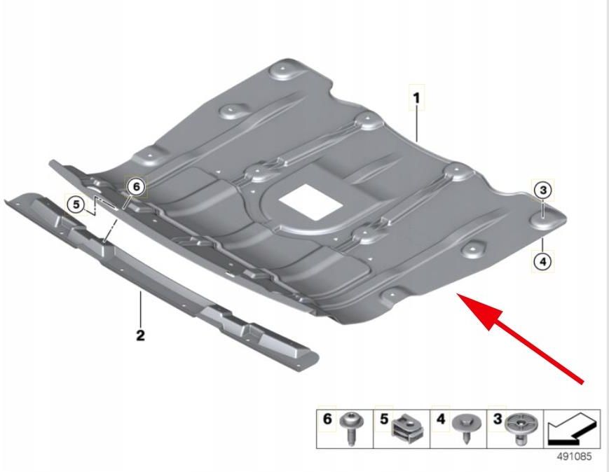 Osłona Silnika Bmw X5 G05 X6 G06 X7 G07 Zderzaka 51757424879+112 ...