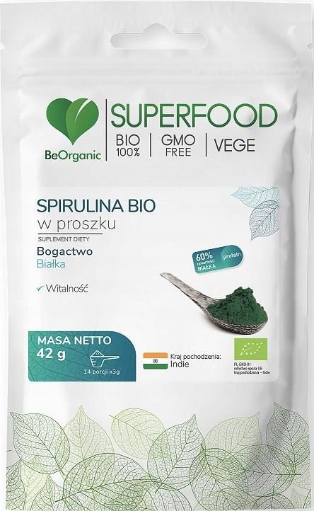 Medicaline Spirulina W Proszku Oczyszczanie Beorganic 42G - Ceny i opinie - Ceneo.pl