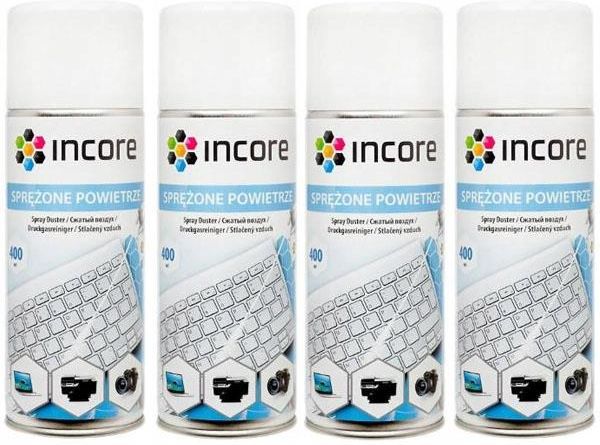 Sprężone Powietrze Incore 400ml spray 4 sztuki - opinie i ceny na Ceneo.pl