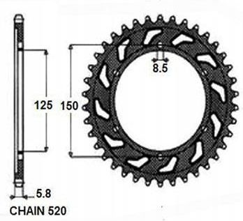 Did Zestaw Napędowy Sunstar Ktm Smc R 690 2008-21 Did520Vx3G&B-118 ...