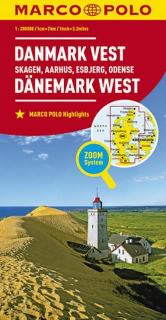 MARCO POLO Karte Dänemark West 1:200 000. Danmark Vest / Denmark West ...