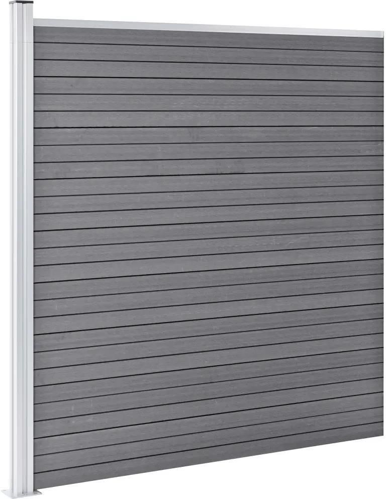 Ogrodzenie WPC, 6 paneli kwadratowych, 1 skośny, 1138x186 cm - Ceny i ...