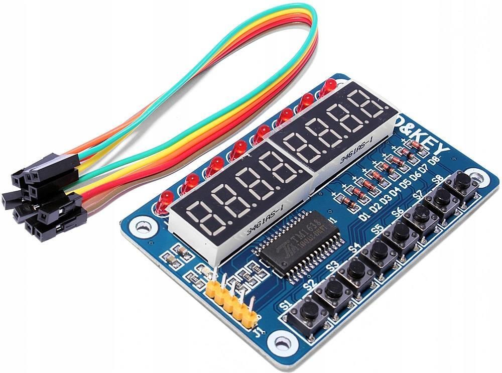 Mikrokontroler Wyświetlacz 8 Cyfrowy Led Przyciski TM1638 Arduino ...