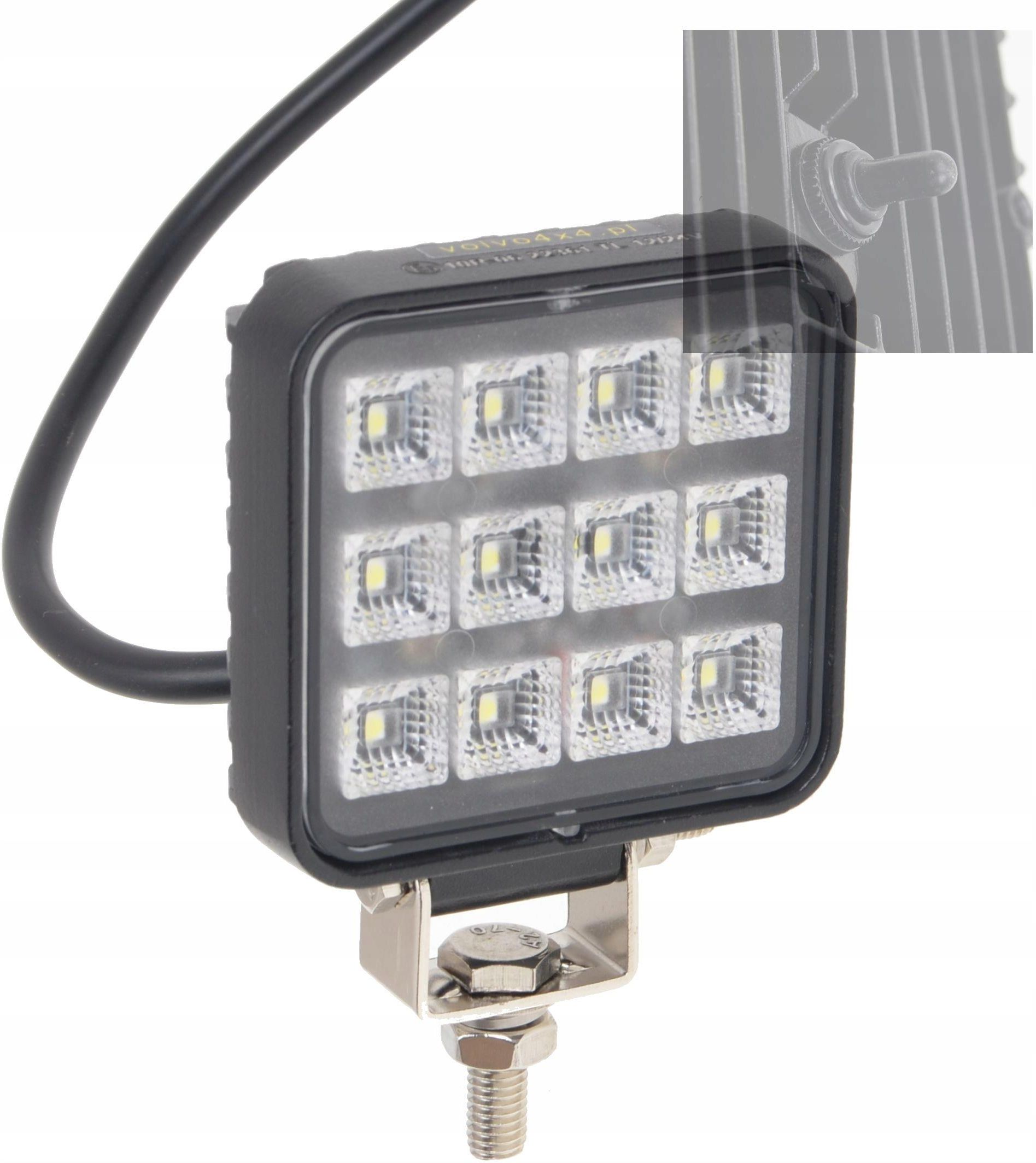 Mini Lampa Robocza 7,5Cm 12W Led 12V 24V +Włącznik Kml152Fl+W - Opinie ...