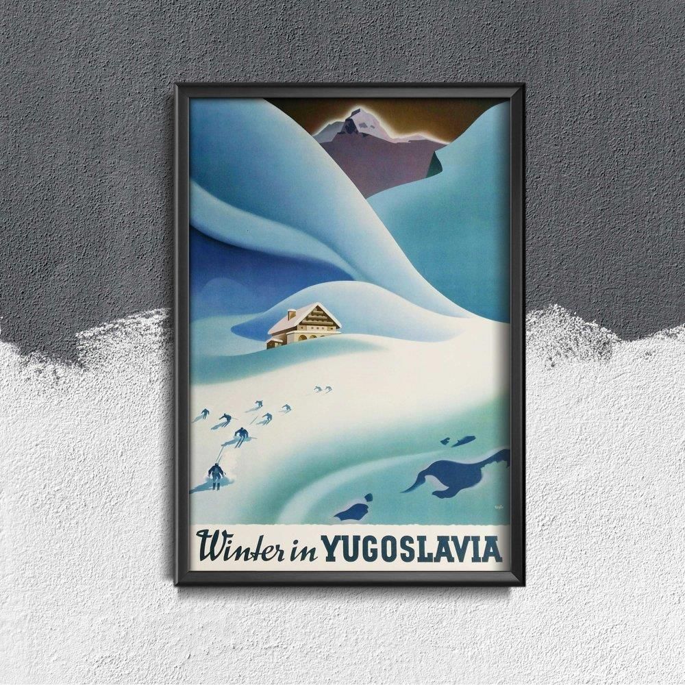 Vintageposteria Retro Plakat Zima W Jugosławii Pc-W0009182 - Opinie i ...