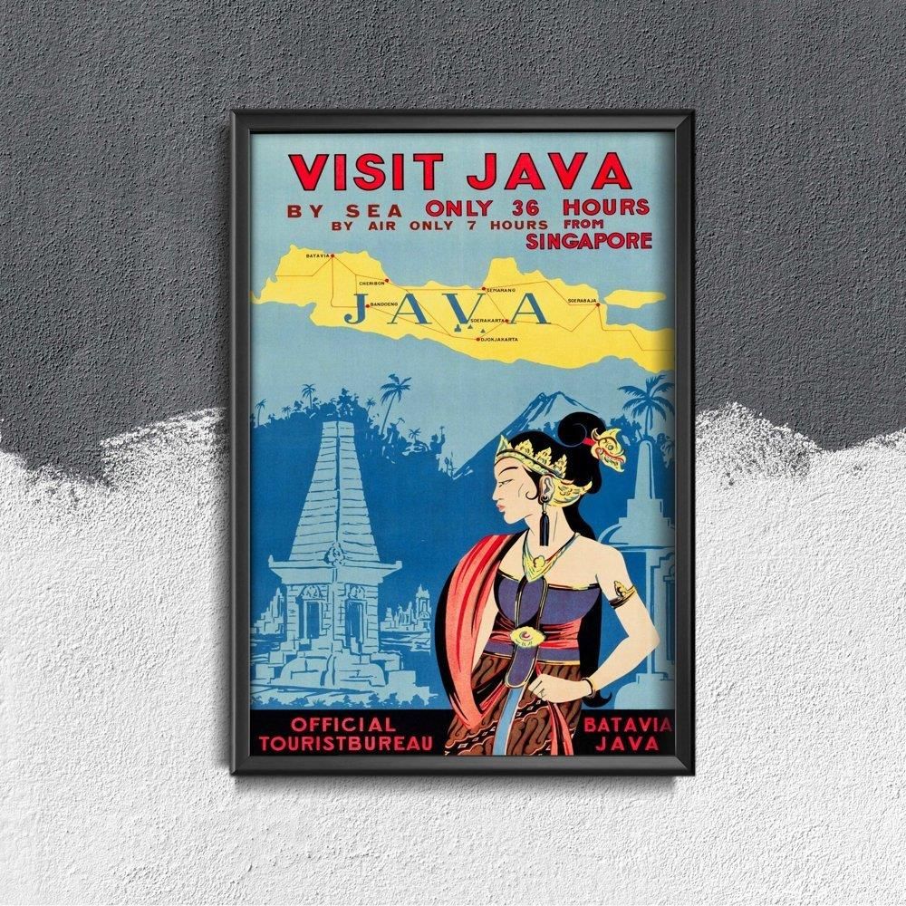 Vintageposteria Plakat Retro Java Indonezja Pc-W0009190 - Opinie i ...