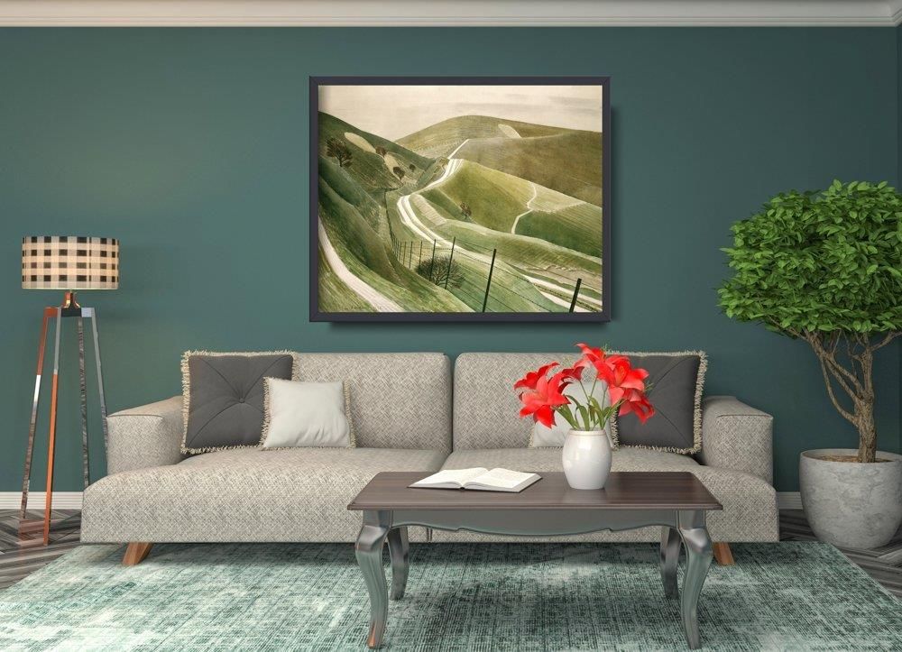 Vintageposteria Retro Plakat Chalk Paths Eric Ravilious Pc-W0009406 ...