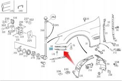 Mercedes-Benz Oe Podkładka Ślizgu Zderzaka Mercedes S W220 Lewa ...