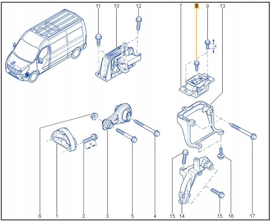 Renault Oe Śruba Poduszki Silnika Oe 7703602318 Renault - Opinie i ceny ...