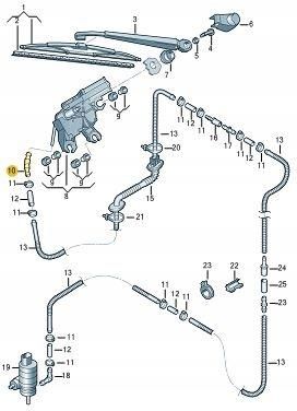 Wycieraczka samochodowa Volkswagen Oe Łącznik Pompki Spryskiwacza Vag ...