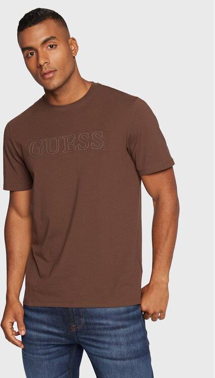 Guess T-Shirt Z2YI11 J1311 Brązowy Regular Fit - Ceny i opinie - Ceneo.pl