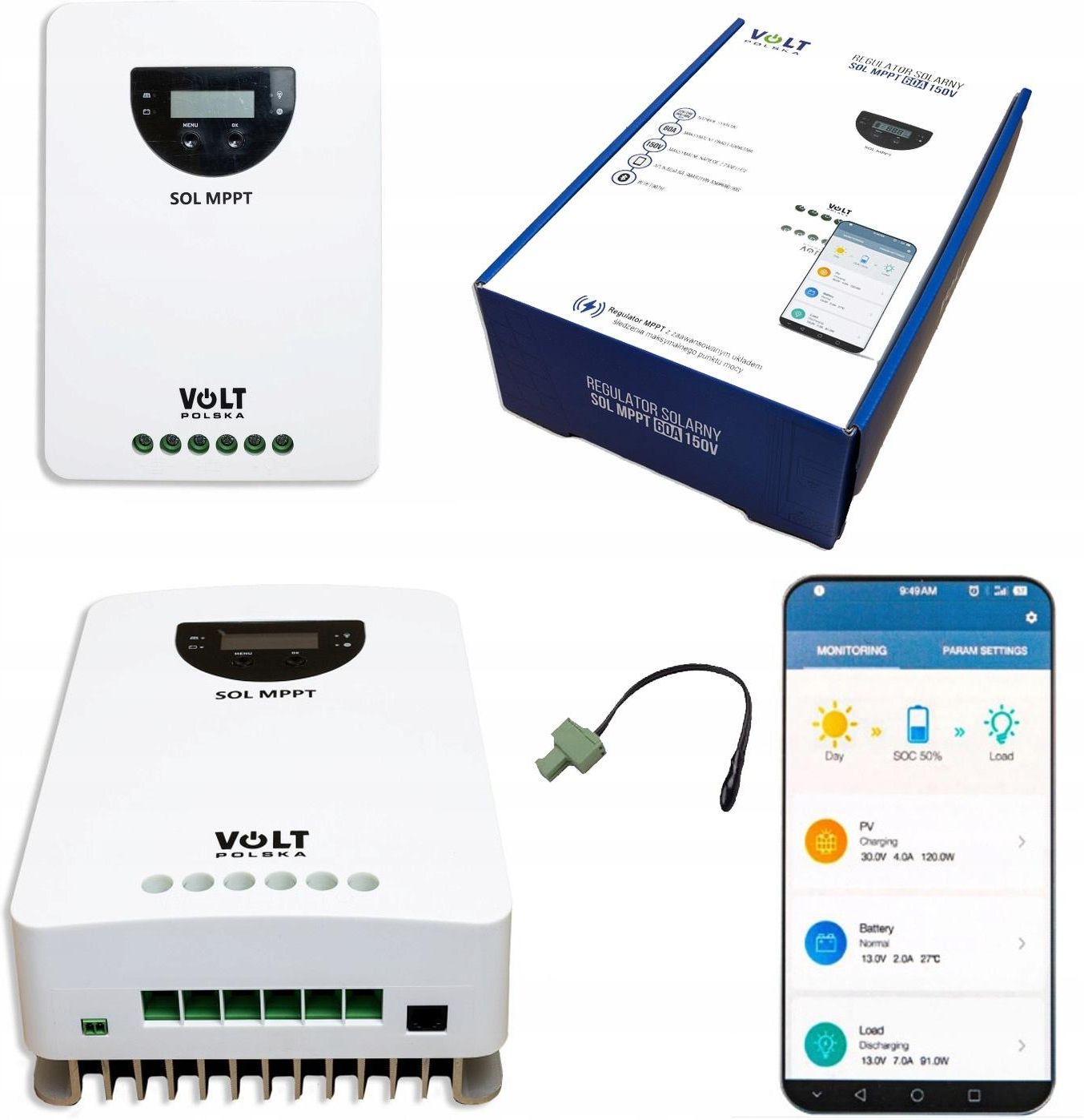 Regulator Mppt 60A 12/24/36/48V Bluetooth 150V 3IPSMPPT60 - Opinie i ...
