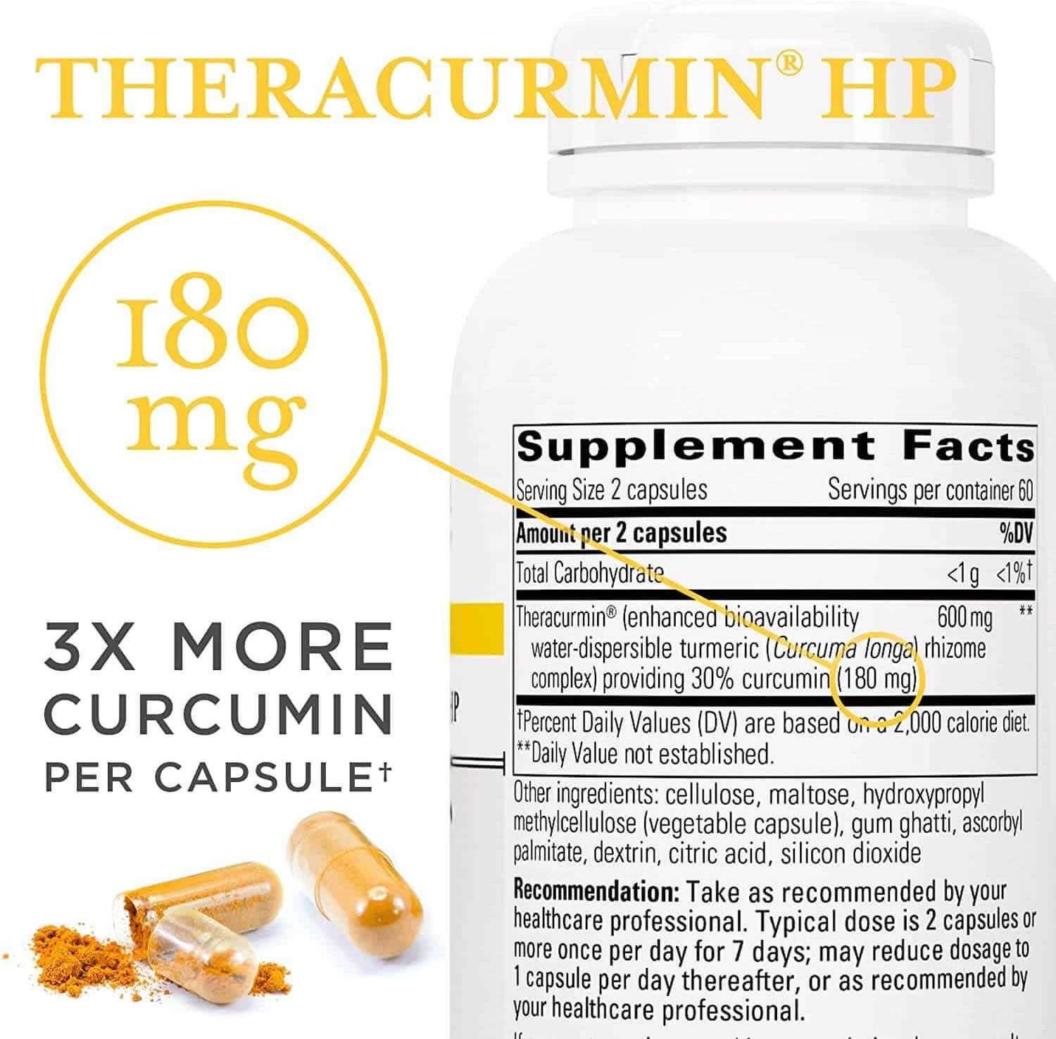 INTEGRATIVE THERAPEUTICS Theracurmin HP (Biodostępna Kurkumina) 60 ...