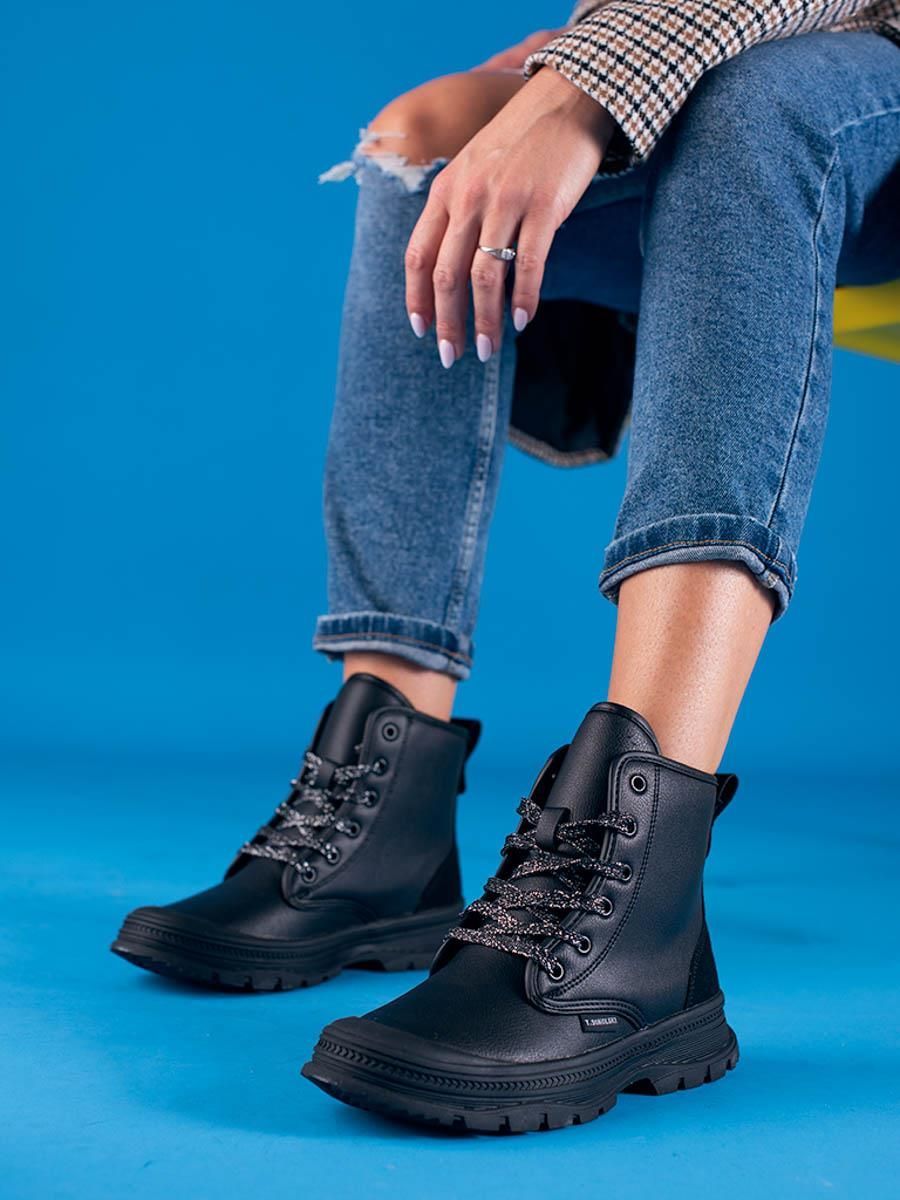 Sznurowane botki damskie Sokolski ze skóry ekologicznej - Ceny i opinie - Ceneo.pl