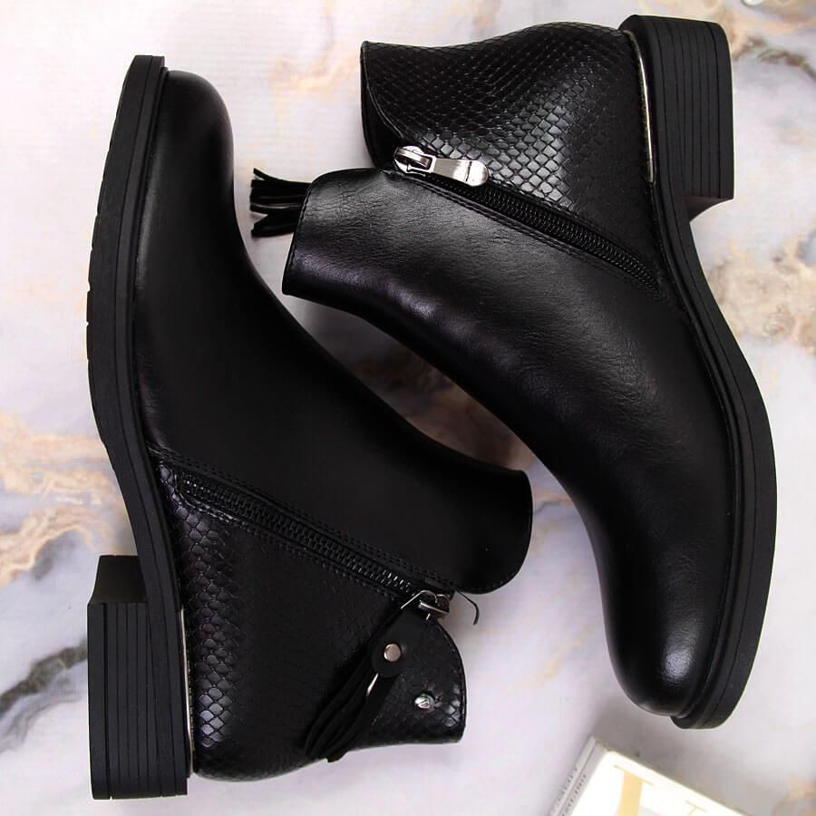 Botki damskie sztyblety skóra węża czarne Vinceza - Ceny i opinie ...