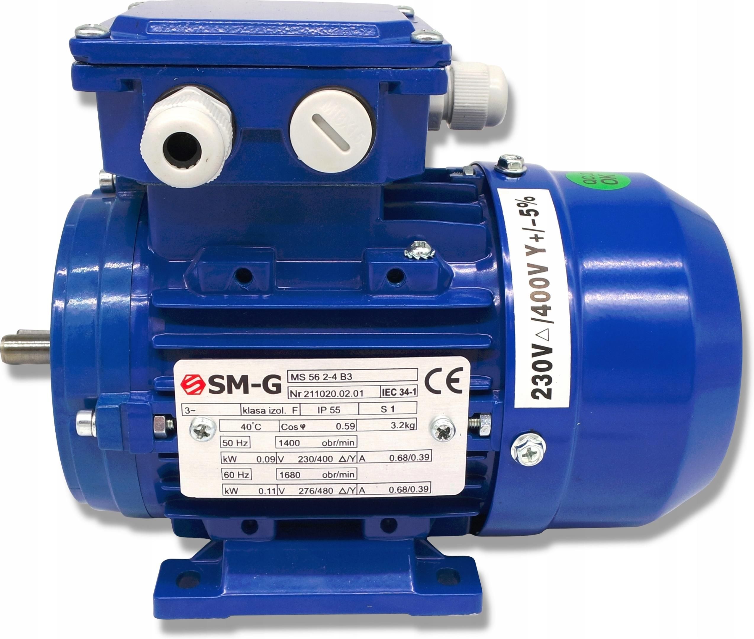 Silnik Elektryczny 0,09Kw 230/400V 1400Obr 3Fazowy - Opinie i ceny na Ceneo.pl