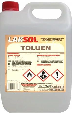 Laksol Rozcieńczalnik ROZPUSZCZALNIK TOLUEN 5L - Opinie i ceny na Ceneo.pl