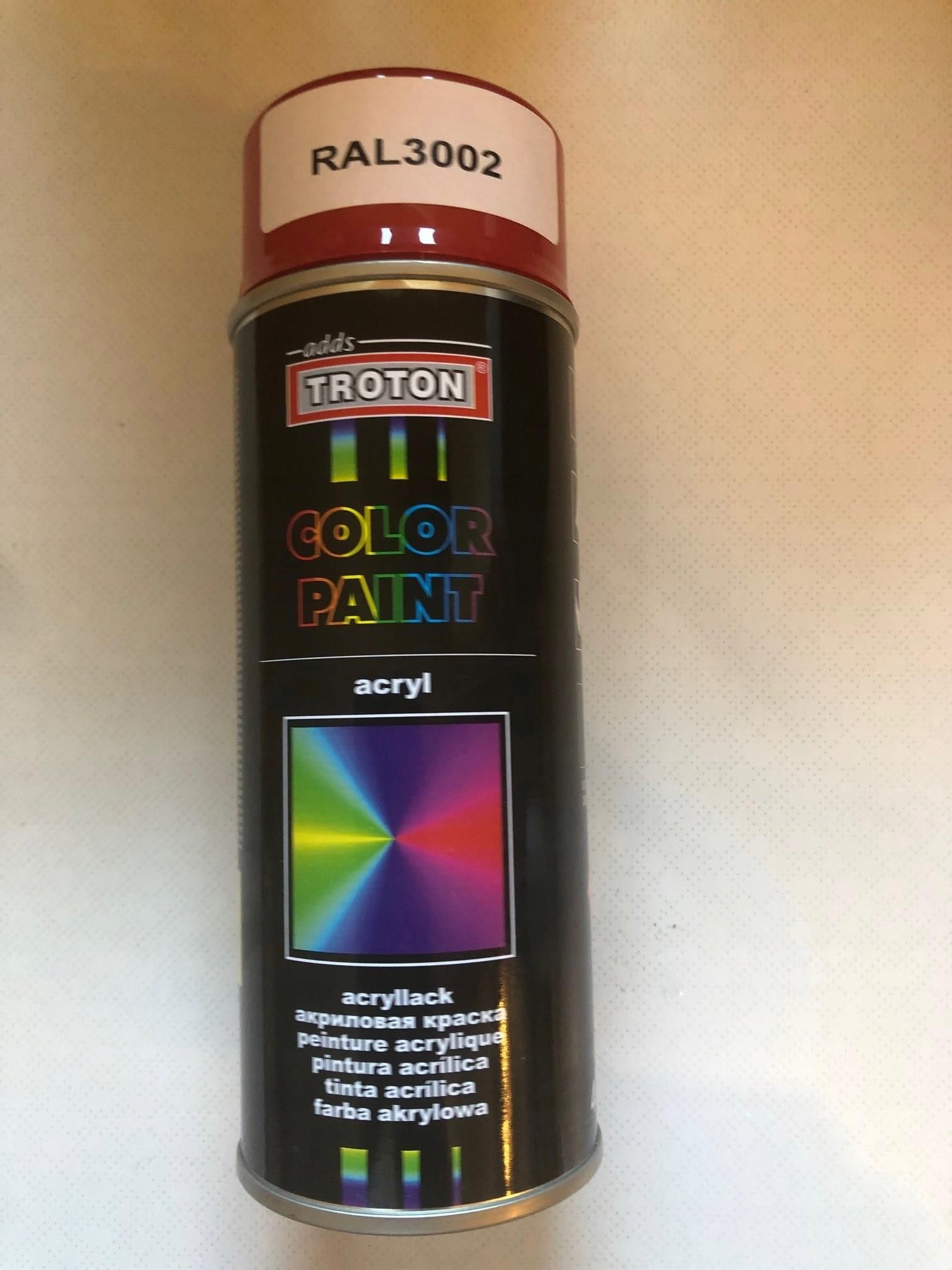 Troton Lakier Akrylowy Inten.Czerwony Ral3002 Spra 35541 400ml - Opinie ...