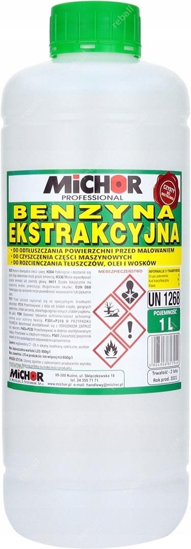 Michor Benzyna Ekstrakcyjna 1L Premium Bezwonna CHE0000510 - Opinie i ...