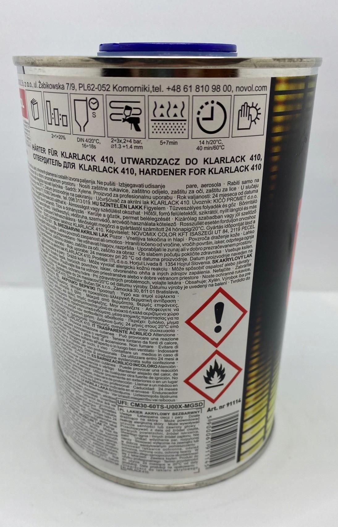 Novol Ultra Klarlack 410 Lakier Bezbarwny 1L + Utw 1973 - Opinie i ceny ...