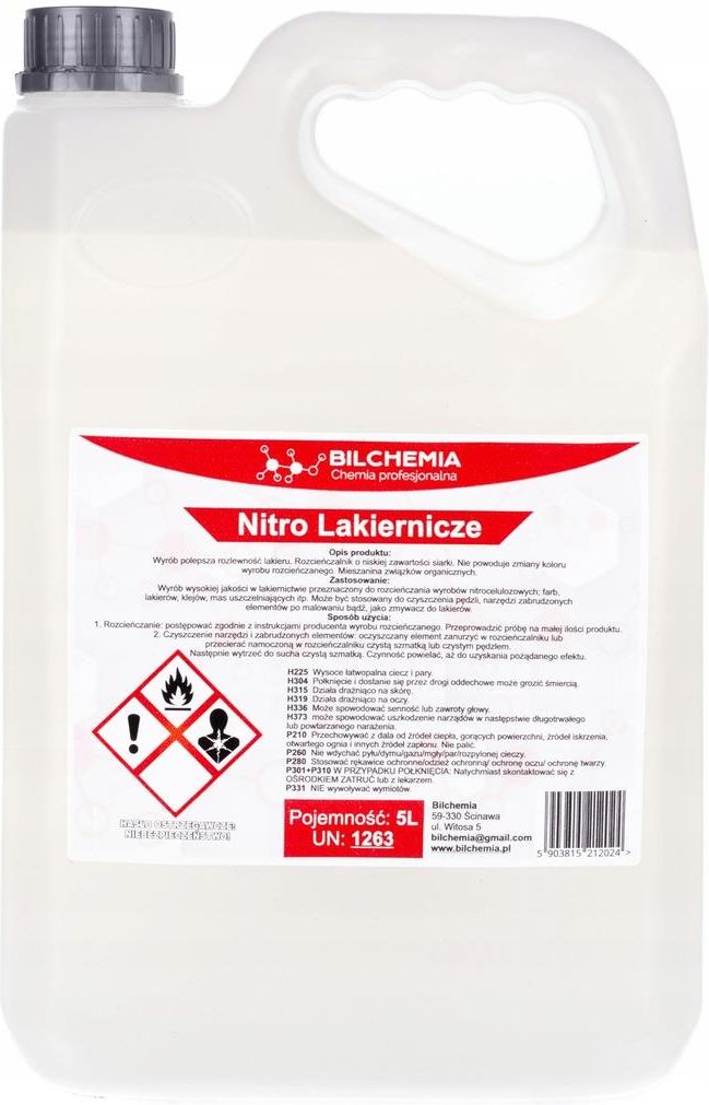 Rozpuszczalnik Nitro Techniczne Lakiernicze 5L - Opinie i ceny na Ceneo.pl