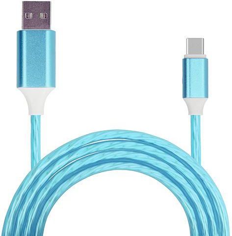 Kabel Pc Typ C 1 M Świecący Flow Niebieski - Opinie i ceny na Ceneo.pl