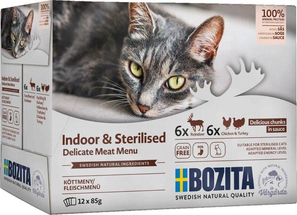 Karma Bozita Kot Indoor And Sterilised Multibox Sos Saszetki Meat Menu ...