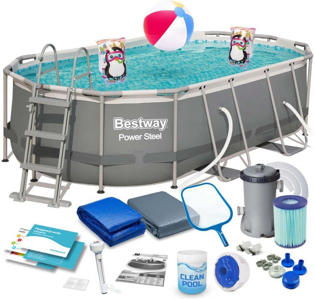 Ramiz Basen Ogrodowy Stelażowy 427X250 100Cm Bestway 56620 - Ceny i ...