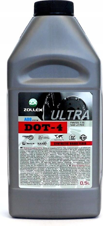 Zollex Syntetyczny Płyn Hamulcowy Dot-4 0,5L - Opinie i ceny na Ceneo.pl