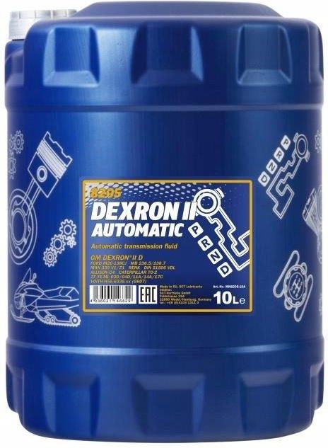 Mannol Dexron II Automatic 10L. 8205-10 - Opinie i ceny na Ceneo.pl