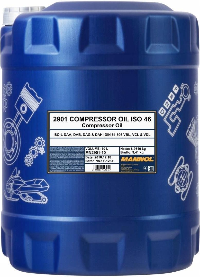 Mannol Compressor Oil Iso 46 10L. 2901-10 - Opinie i ceny na Ceneo.pl