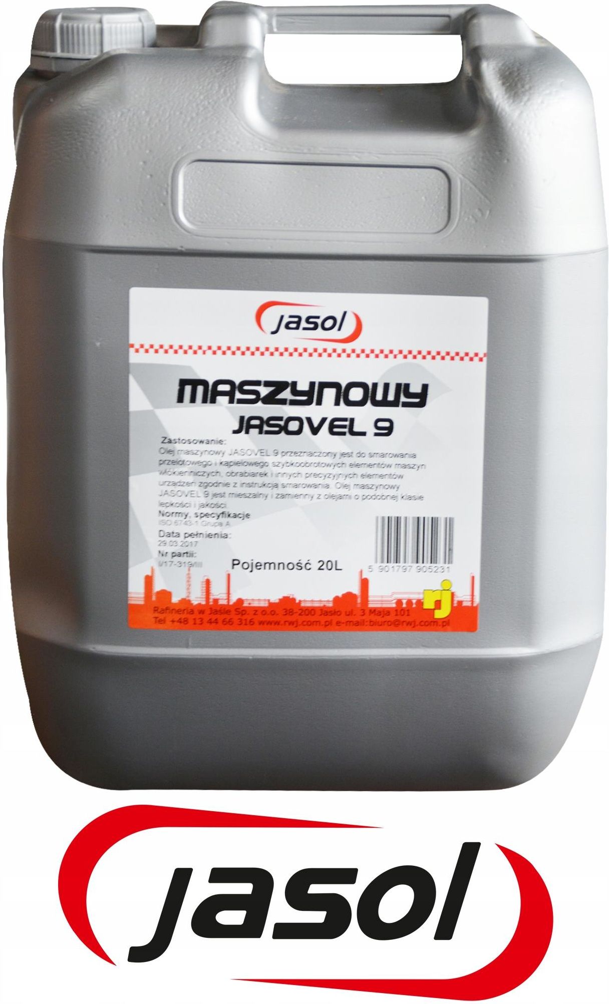 Jasol Olej Maszynowy Iso Vg 6 - 20L - Opinie i ceny na Ceneo.pl