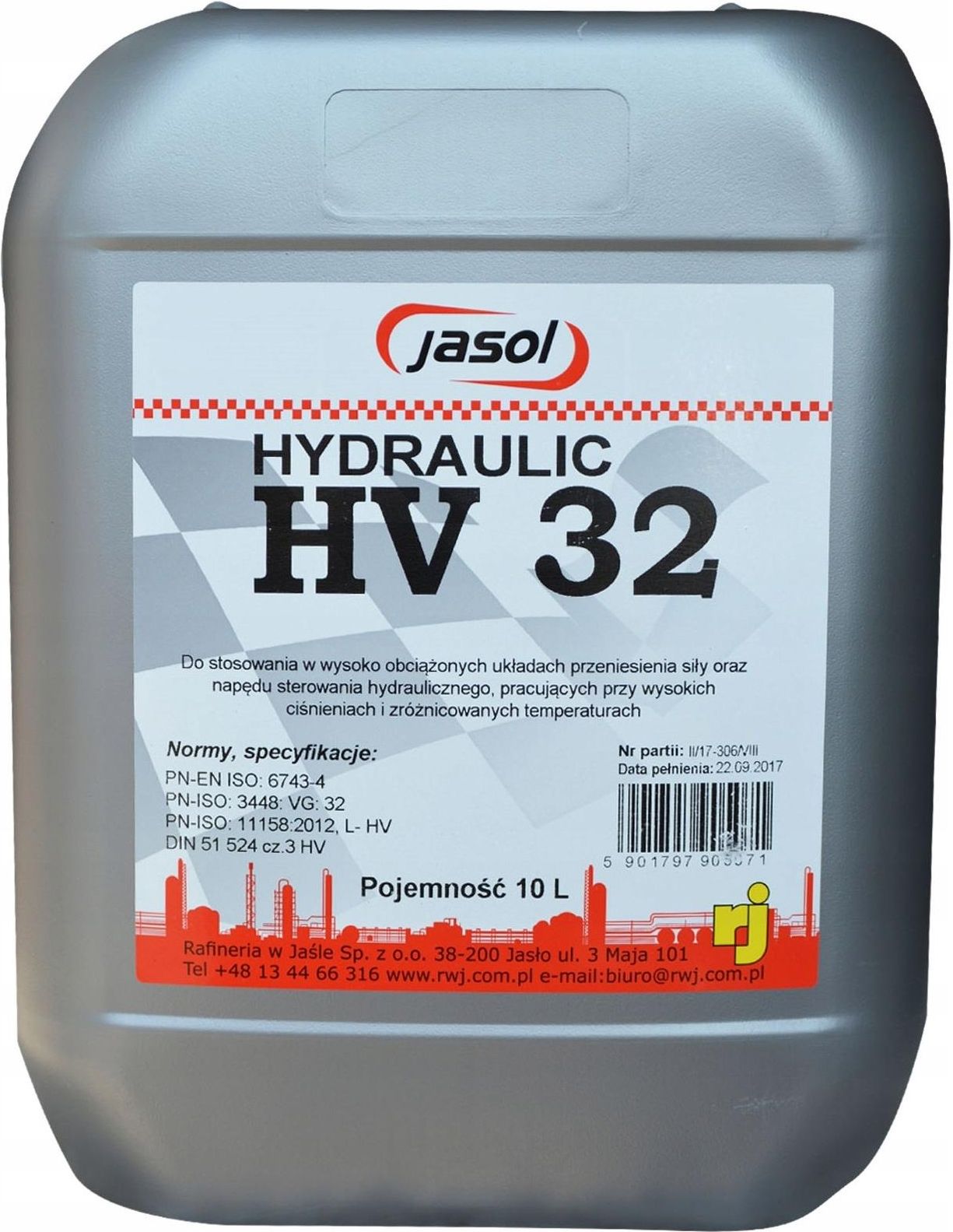 Jasol Olej Hydrauliczny L- Hv 32 10L Wys.Natychm - Opinie i ceny na Ceneo.pl