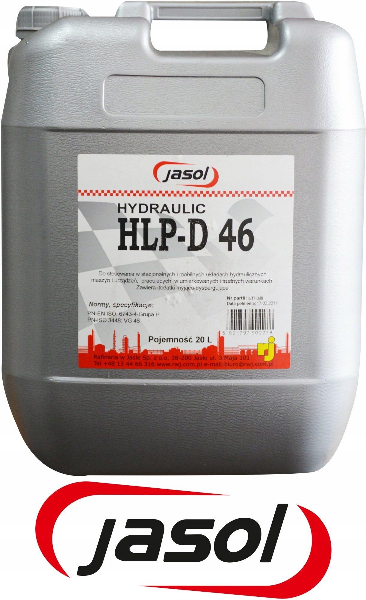 Jasol Olej Hydrauliczny Hlp-D 46 - 20L - Opinie i ceny na Ceneo.pl