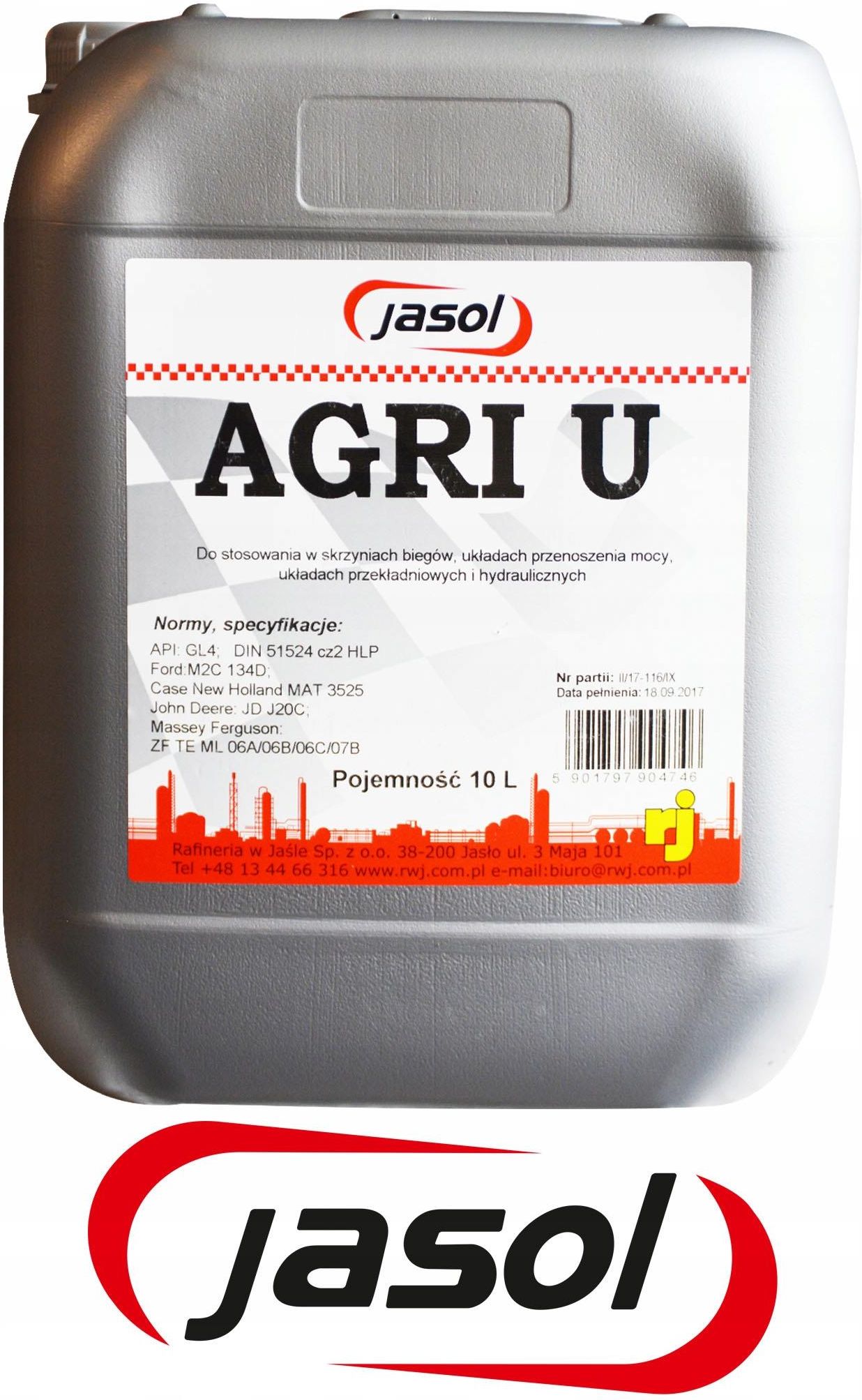 Jasol Olej Hydrauliczny Agrol U 10L - Opinie i ceny na Ceneo.pl