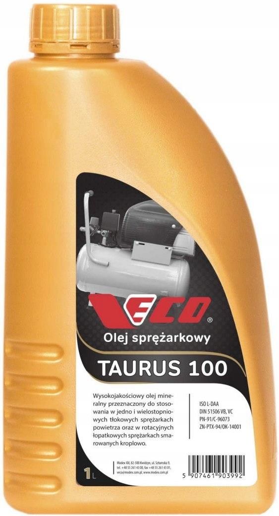 Veco Olej Do Kompresorów Sprężarki Taurus 100 1L - Opinie i ceny na Ceneo.pl