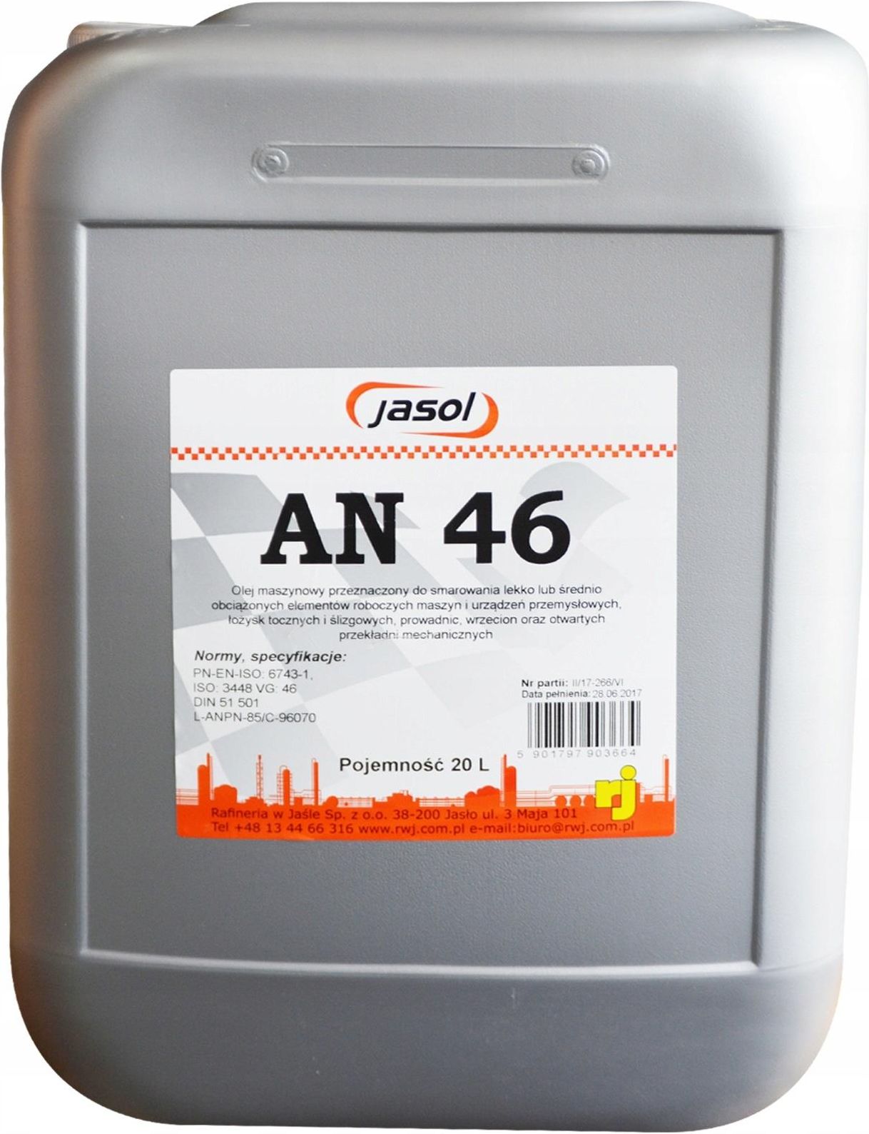 Jasol Olej Maszynowy Iso 3448 Din 51 501 L-An Vg46 - 20L - Opinie i ceny na Ceneo.pl
