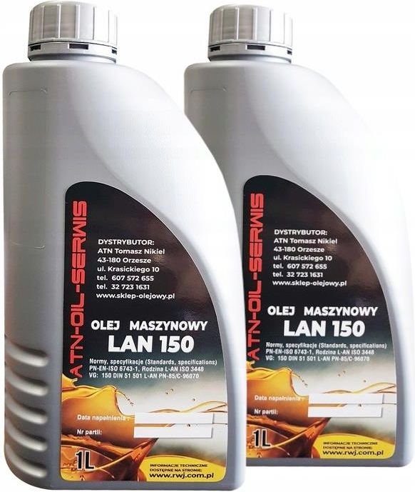 Jasol Olej Maszynowy Iso 3448 Din 51 501 L-An Vg150 - 2L - Opinie i ...